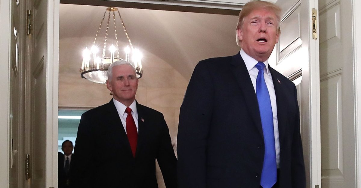 Trump Reportedly Shouts at TV While Eating Burgers with Pence