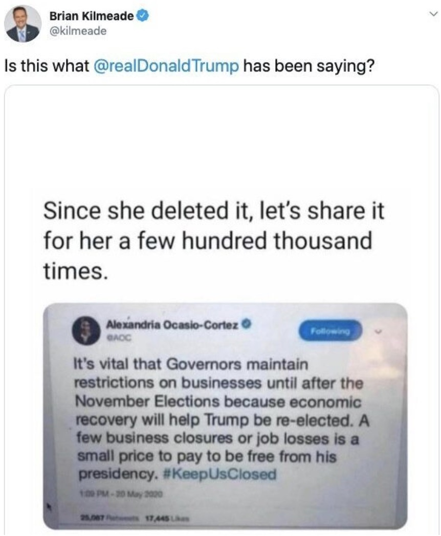 Brian Kilmeade Deletes Fake AOC Tweet, Apologizes in Quotes