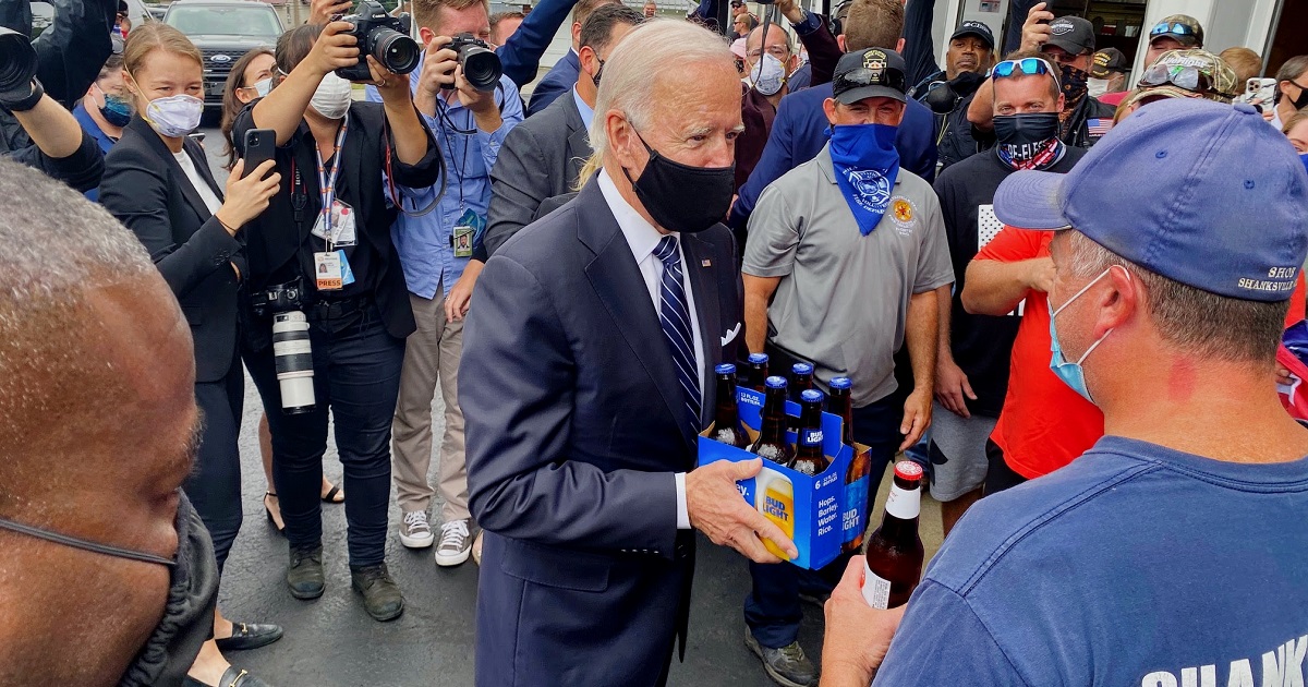 Joe Biden Hands Out Beer to Shanksville Firefighters on 9/11
