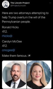 Twitter Removes Project Lincoln Tweet Targeting Trump Attorneys