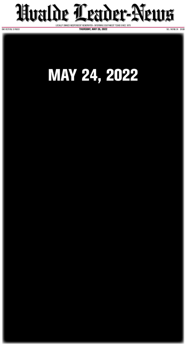 Uvalde Leader-News Goes Viral for Solid Black Front Page
