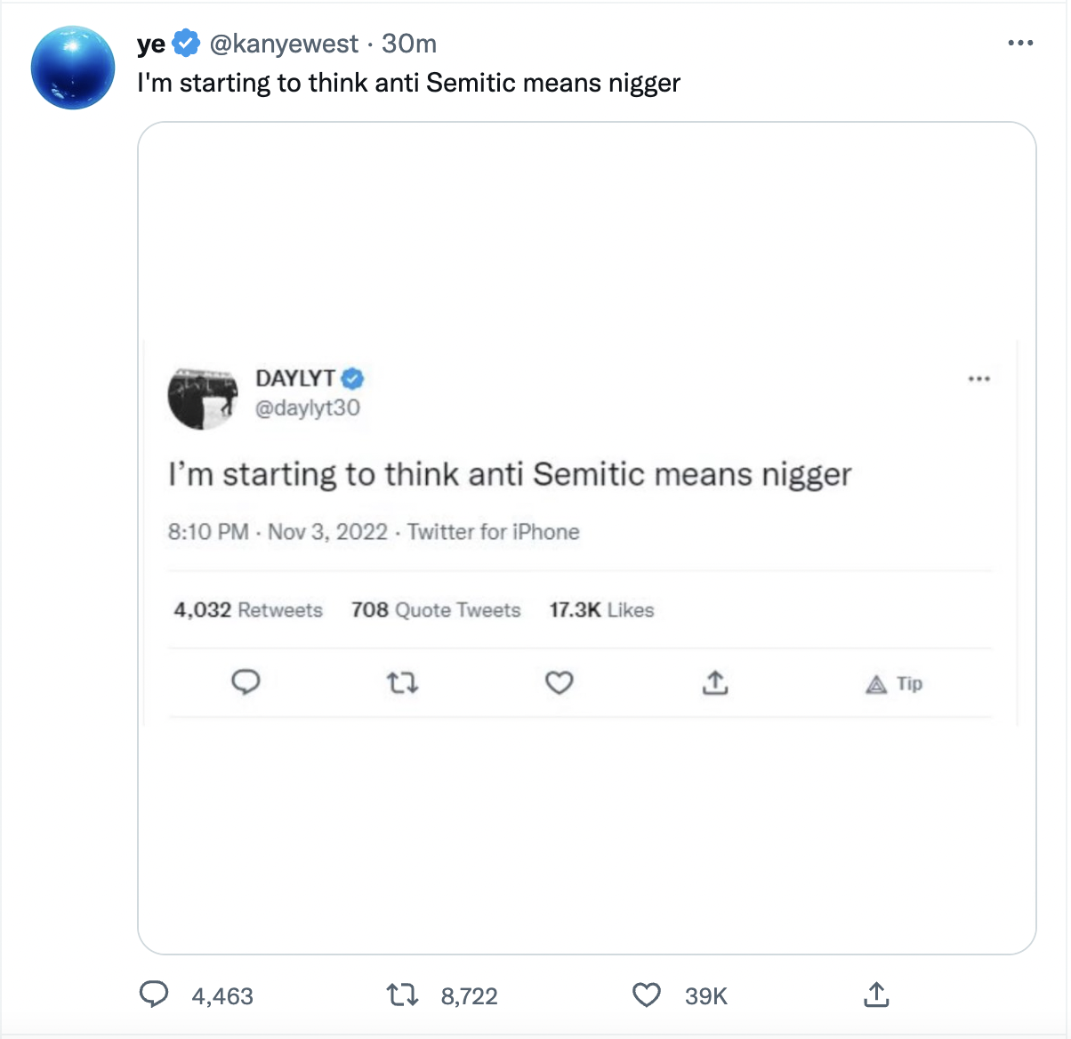 Musk's Twitter Regime Takes Down Kanye Tweet Within Minutes