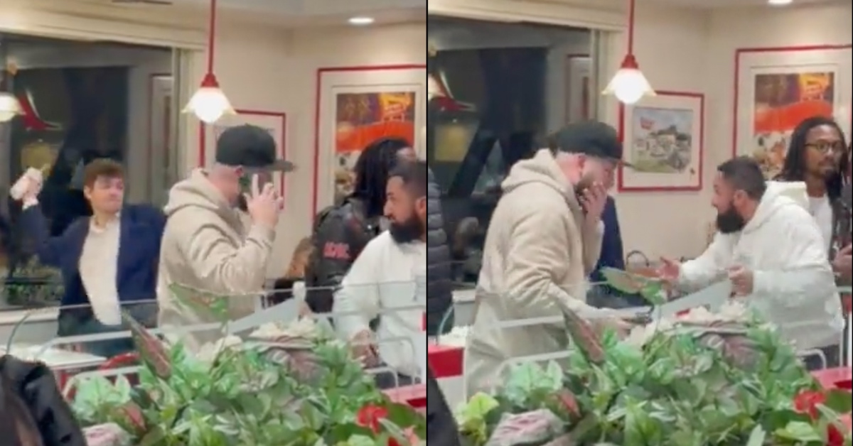 WATCH: Nick Fuentes In 'Food Fight' at LA Burger Joint
