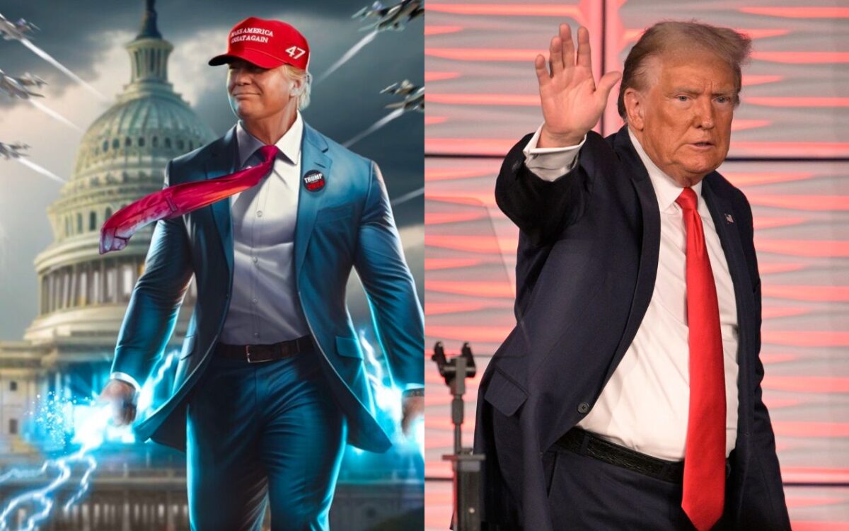 Trump Trading Card Depicts Ex-President As a Swole Superhero