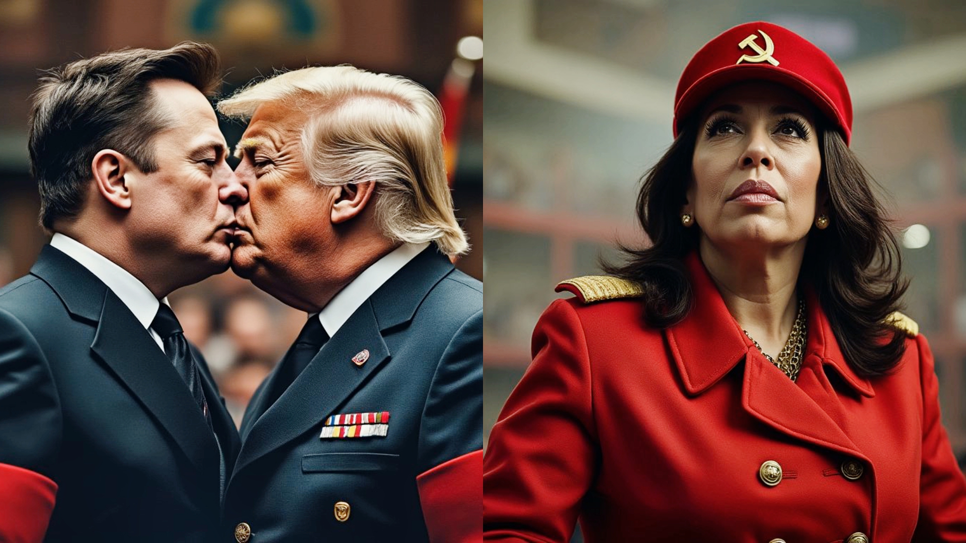 Elon Musk Posts Shocking Kamala Harris AI Pic -Of Trump Slam