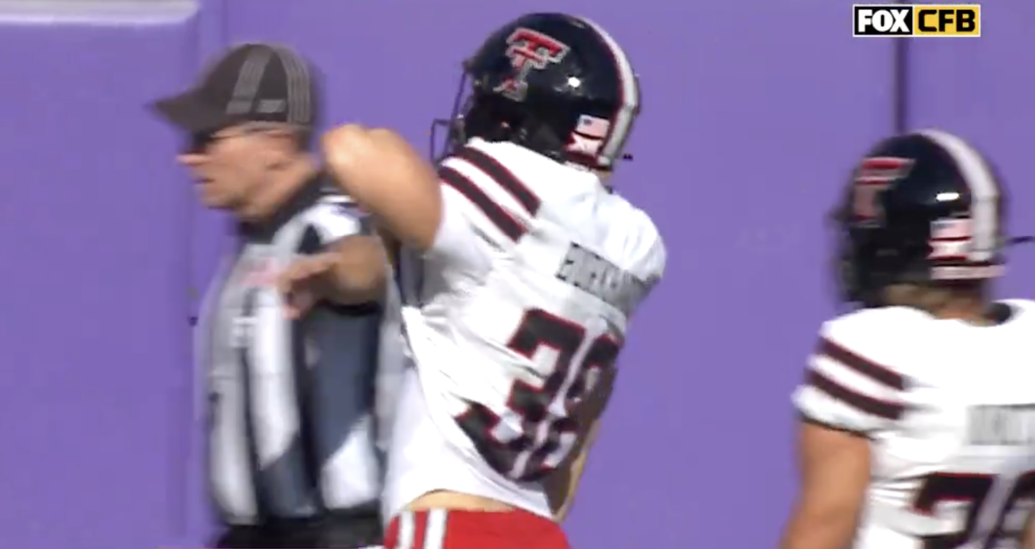 Texas Tech Kicker Scores, Celebrates by Flashing MAGA Shirt