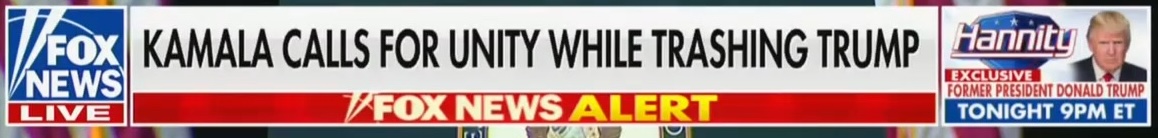 Fox News Chyrons During Kamala Harris Speech Are a Sick Joke