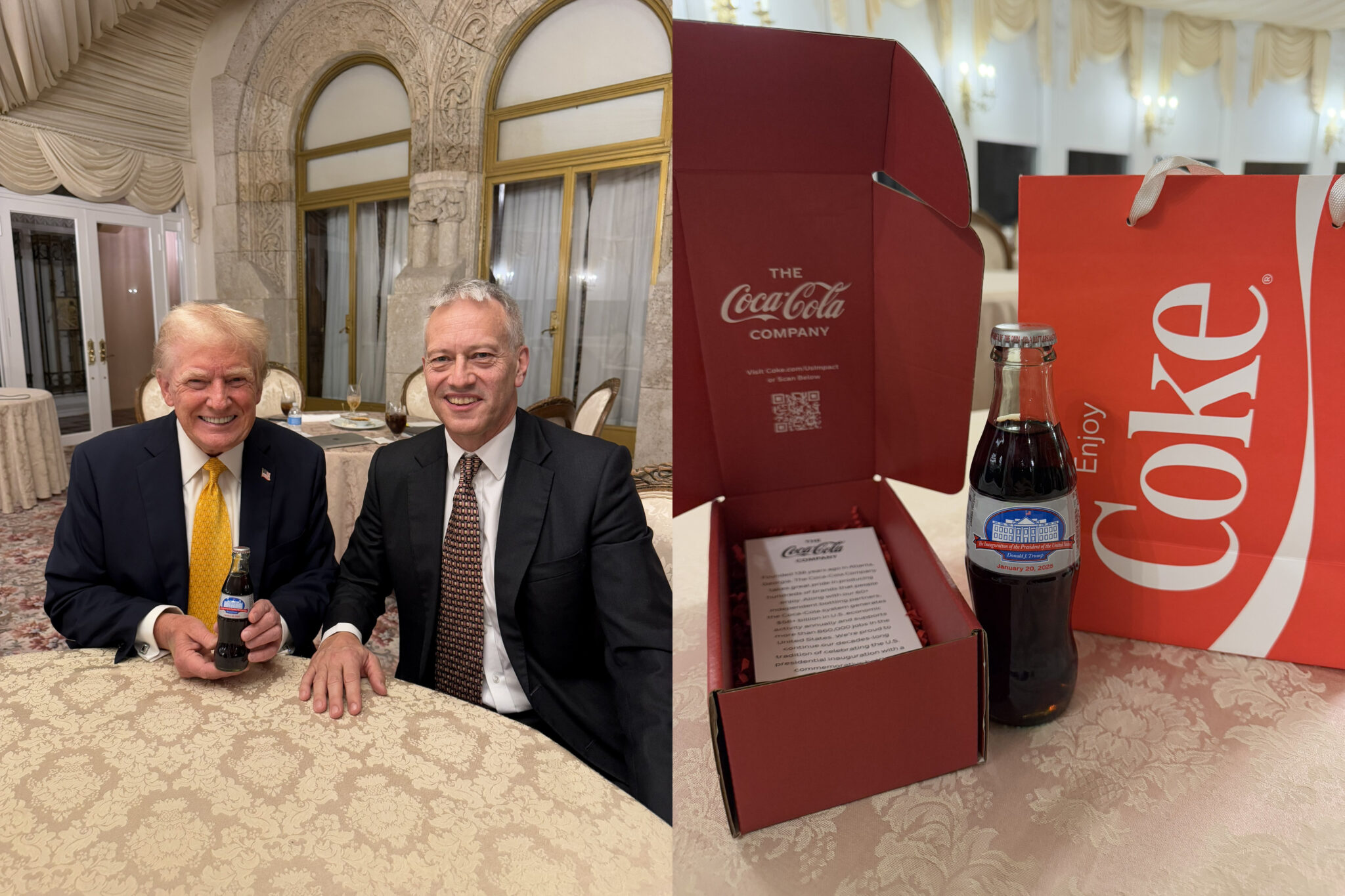 James Quincey Gives Trump ‘First Ever Presidential’ Diet Coke