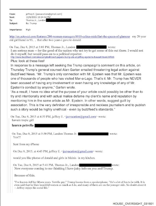 Epstein 'Gave' Trump His Ex-Girlfriend In Bombshell Email