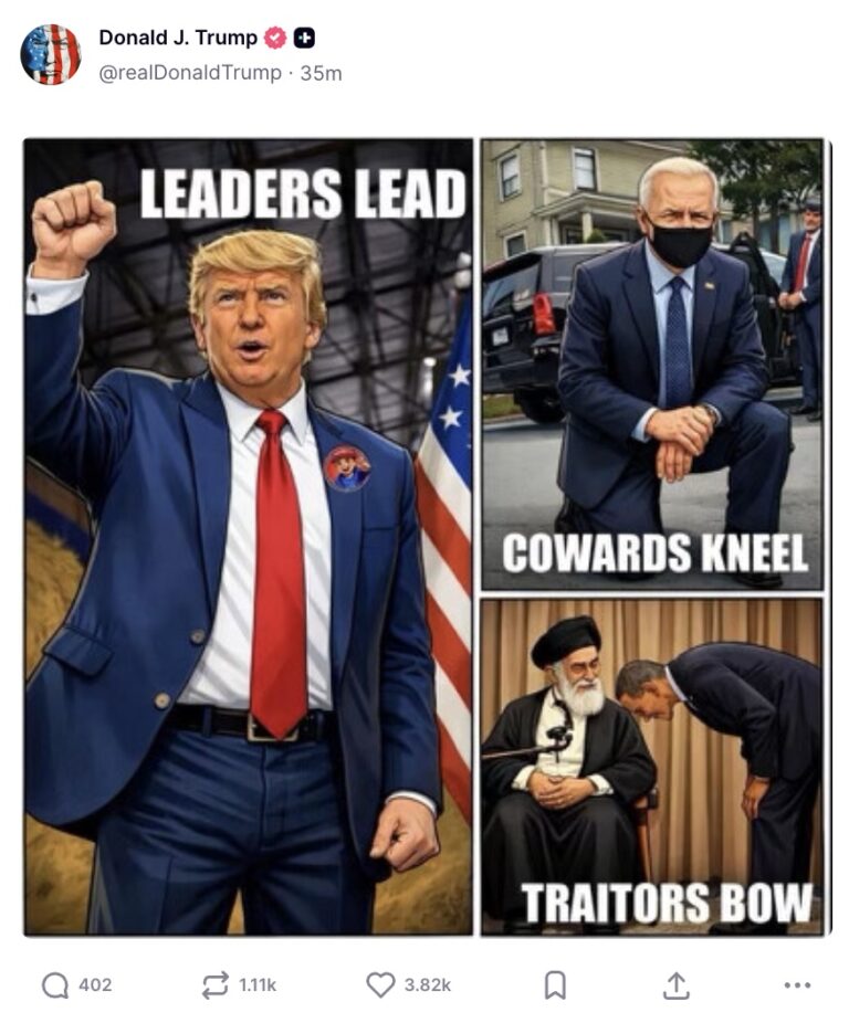 Trump Posts Wild Memes Slamming 'Traitor' Obama and Powell