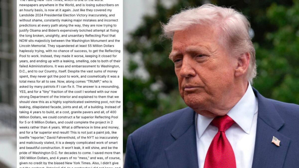 Trump Rages in 1 AM Screed at NYT's Pool 'Paint Job' Report